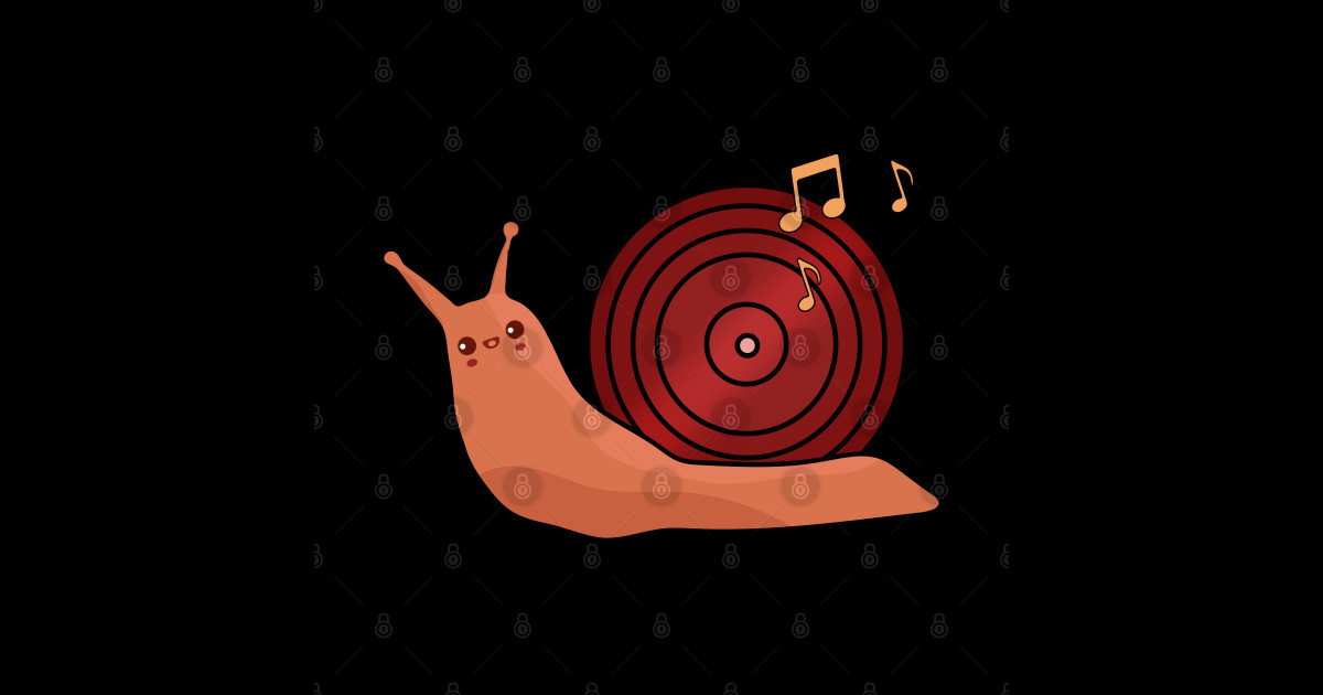 Snail music - Kawaii - Sticker | TeePublic
