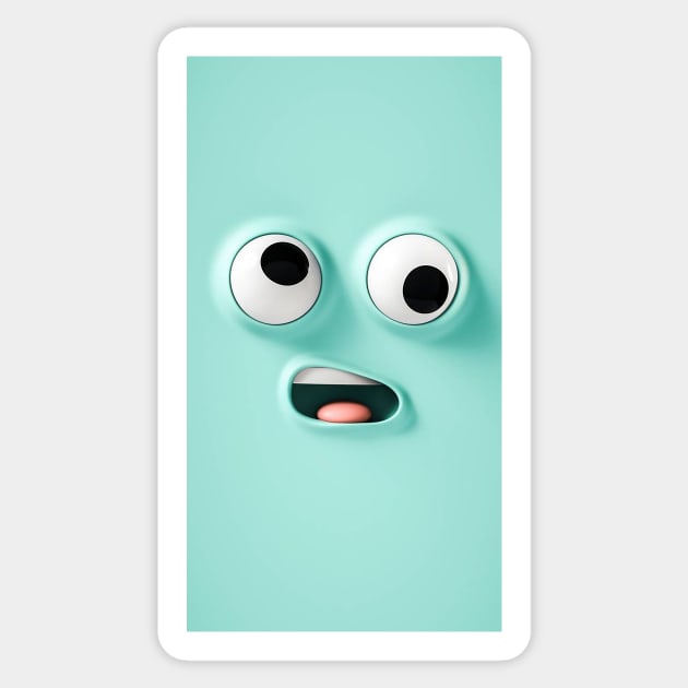 Funny Silly Face - Funny - Sticker | TeePublic