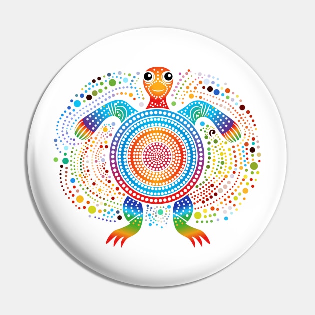 Aboriginal Underwater Ocean Turtle Dot Art Work - Aboriginal - Pin ...
