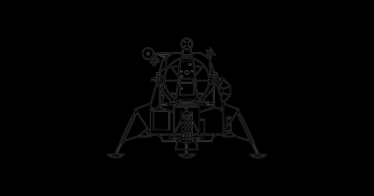 Moon Lander Cartoon - Mars - Sticker | TeePublic