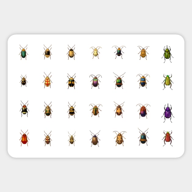 Vintage Bugs and Beetles - Insect Art - Sticker | TeePublic