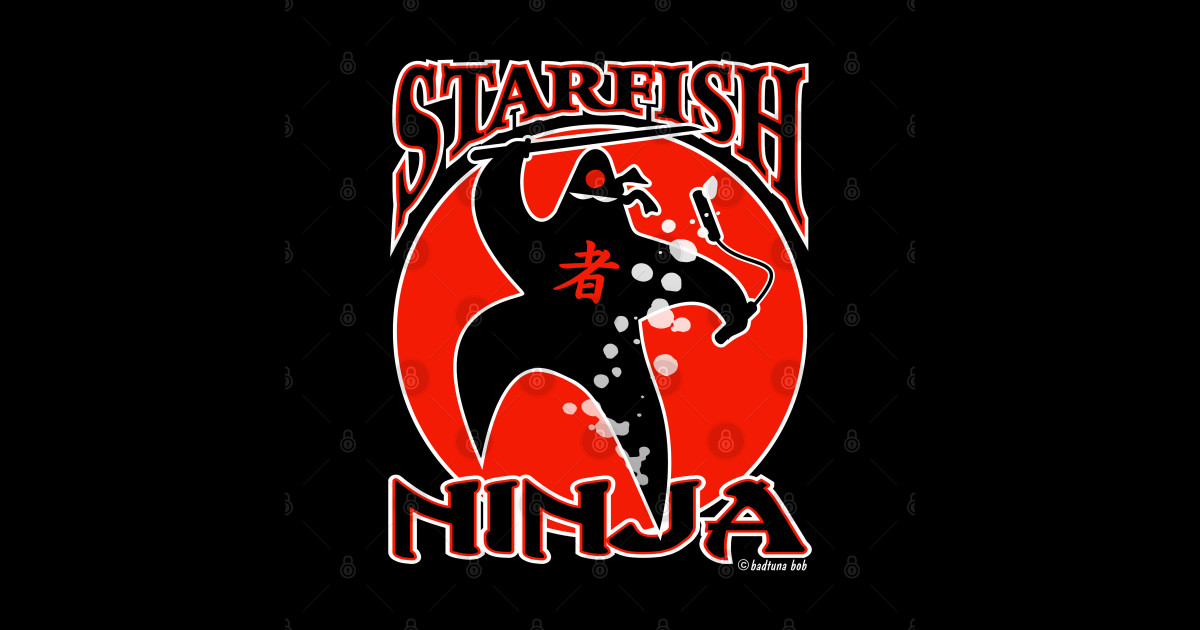 Super Starfish Ninja - Martial Art Fighter - Sticker | TeePublic