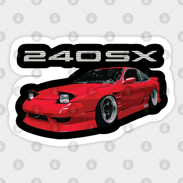 240SX RED S13 - Nissan 240sx - Sticker | TeePublic
