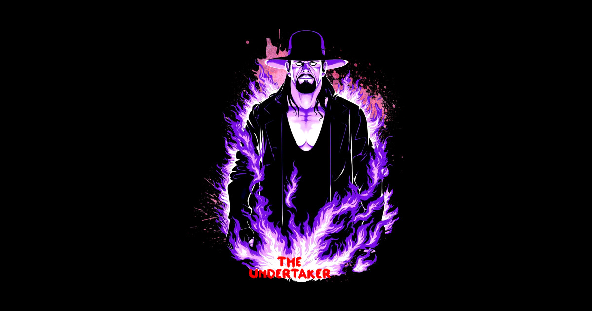 Purple Fire The Undertaker - Undertaker - Sticker | TeePublic