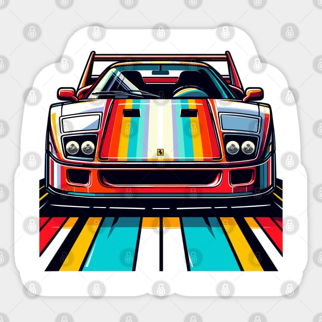 Ferrari F40 - Ferrari - Sticker | TeePublic