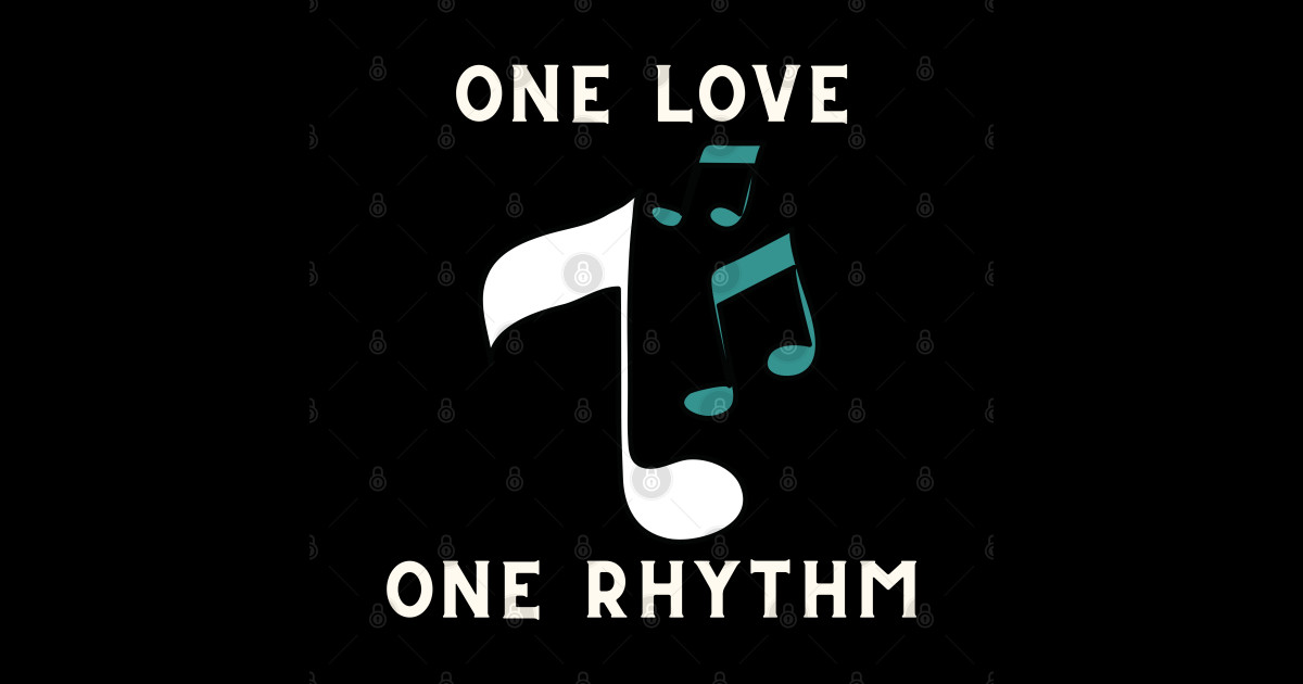 One love one rhythm - Music - Sticker | TeePublic