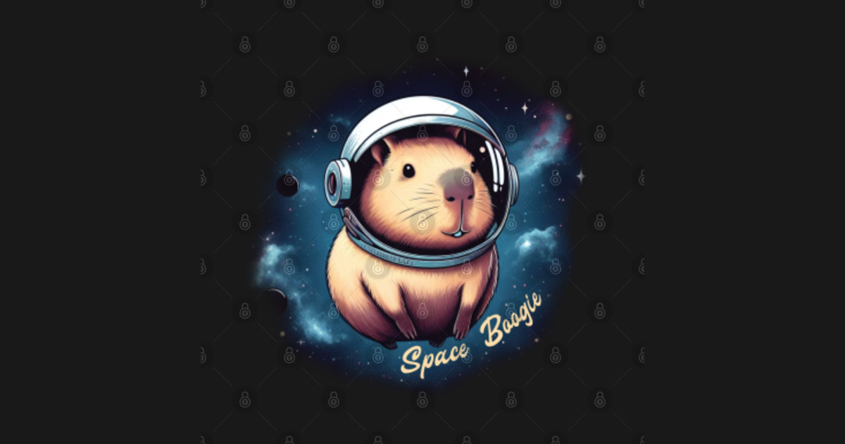 Space Capybara Boogie - Capybara - T-Shirt | TeePublic