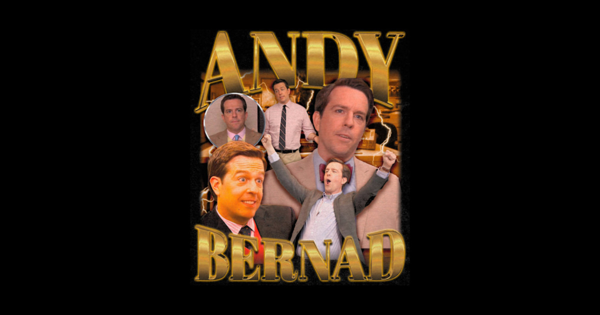 Andy Bernard Vintage Bootleg - Andy Bernard - Sticker | TeePublic