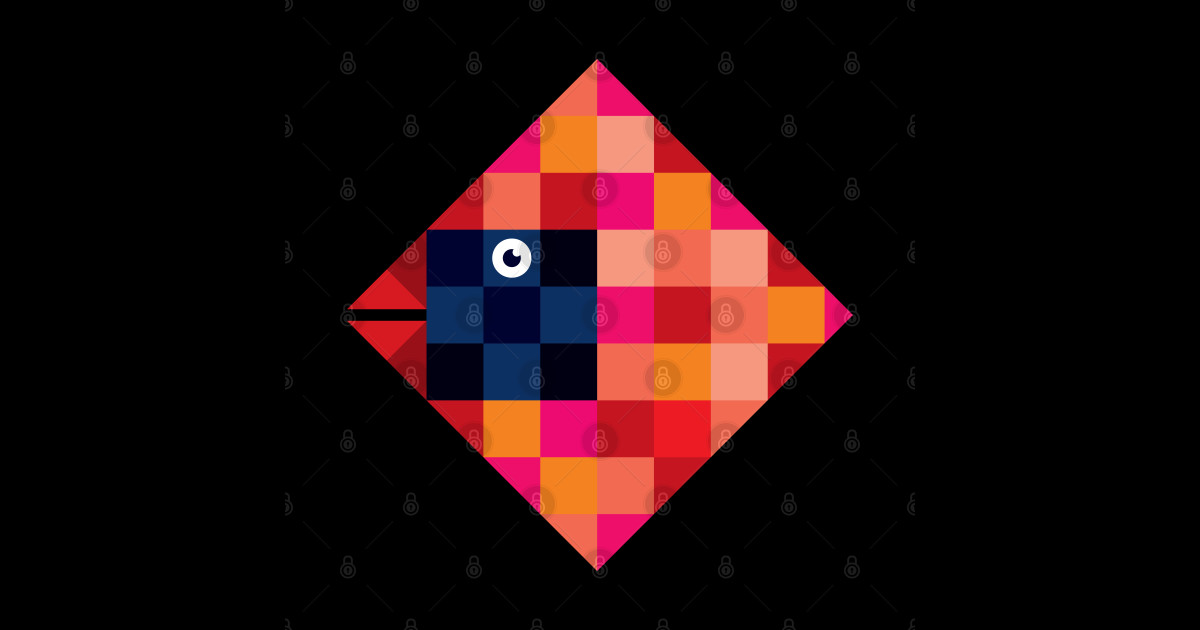 Cardinal Bird in Square Checkered Flag Pixel Style - Cardinal Bird ...