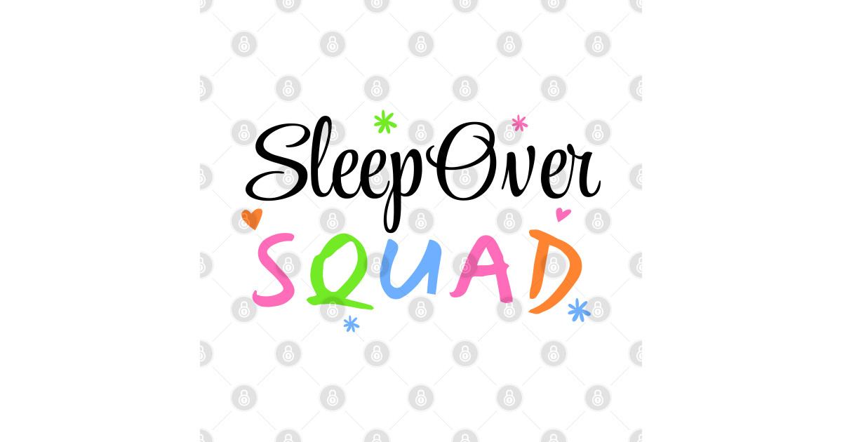 Sleepover Squad Slumber Party Pajamas Sleepover T Shirt Teepublic