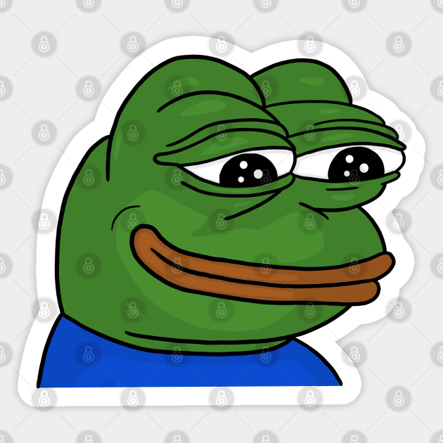 Pepe the frog smile mask - Pepe - Sticker | TeePublic