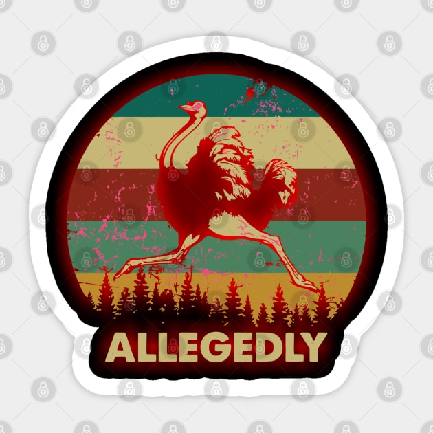Retro Vintage Allegedly - Retro Vintage Allegedly - Sticker | TeePublic