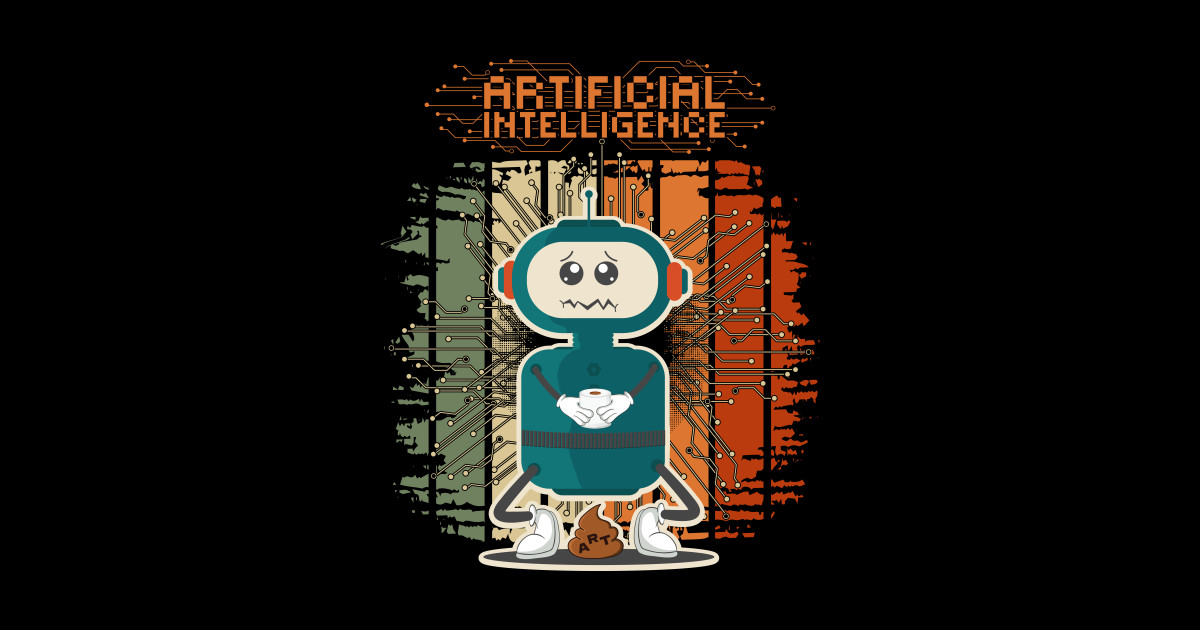 Funny art process artificial intelligence sarcastic robot - Artificial ...