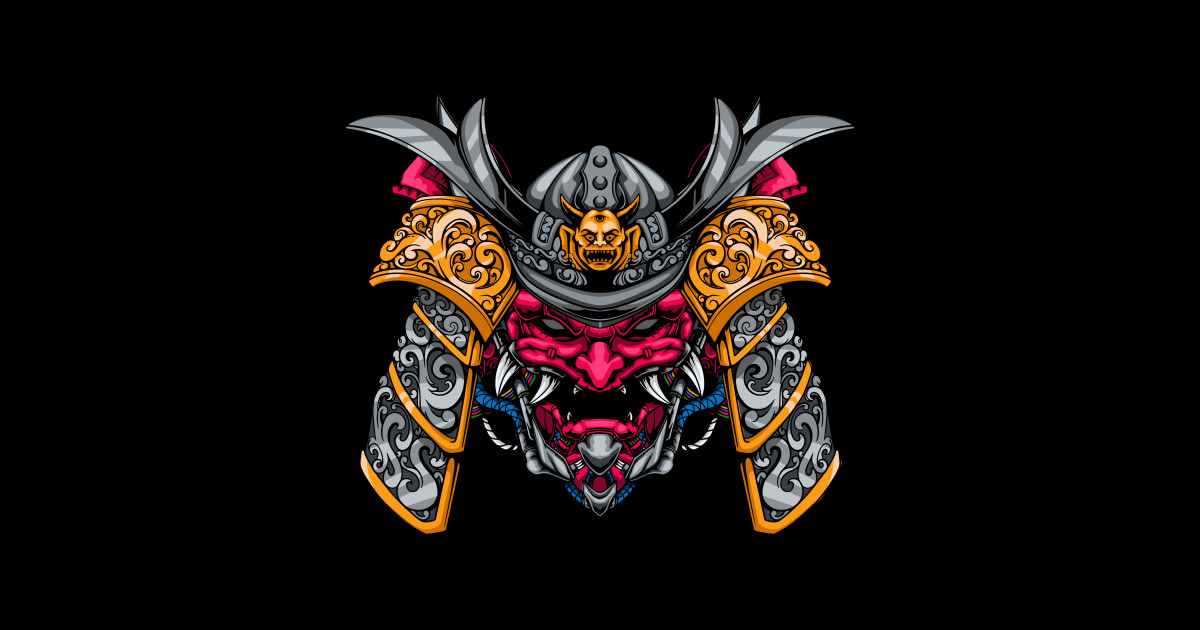 mecha samurai mask - Samurai Mecha - Sticker | TeePublic