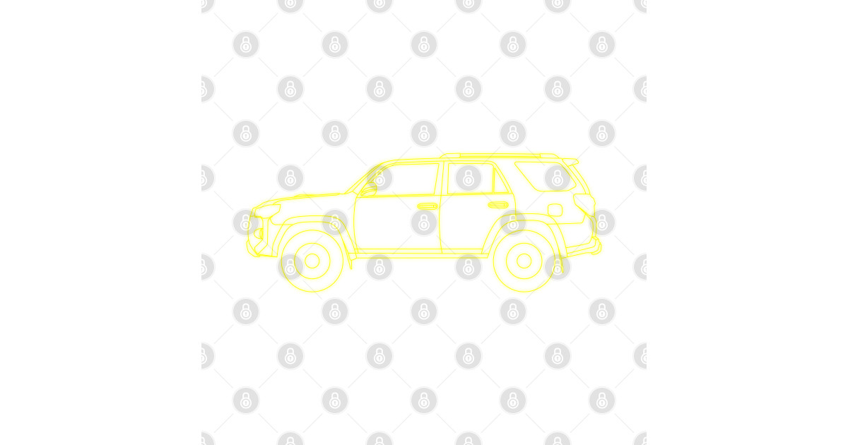 4runner Fifth Generation yellow neon outline [Fan Art] - Toyota - T ...