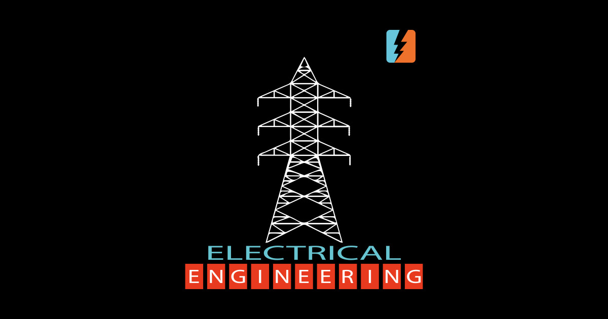 Electrical engineering text and logo with transmission tower image ...