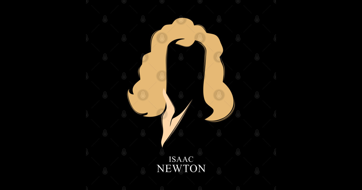 Isaac Newton - Minimalist Portrait - Isaac Newton - Sticker | TeePublic