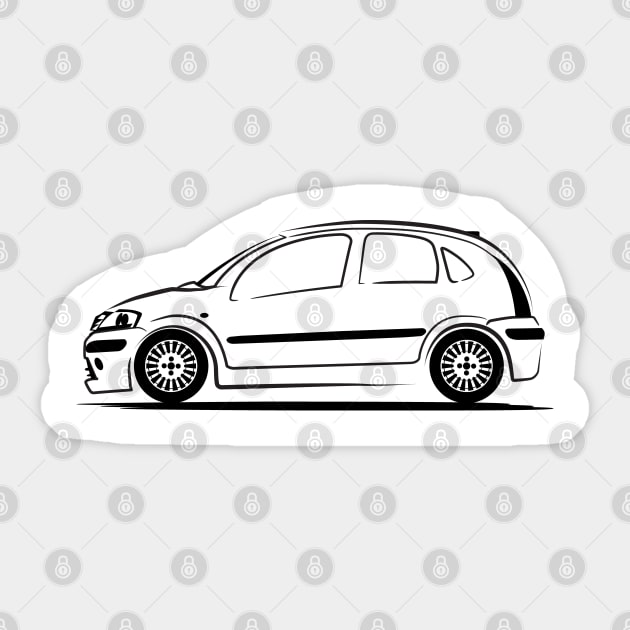 Citroen C3 Black - Citroen C3 - Sticker | TeePublic