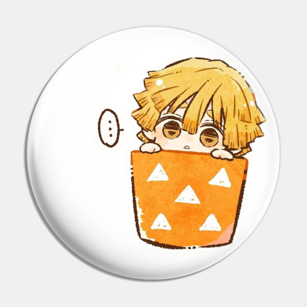 Chibi Zenitsu From Demon Slayer Demon Slayer Anime Pin Teepublic