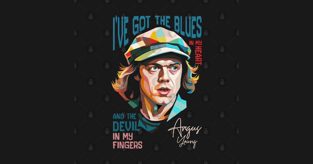 Angus Young - Classic Rock - T-Shirt | TeePublic