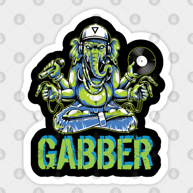 Gabber ganesha - Gabber - Sticker | TeePublic