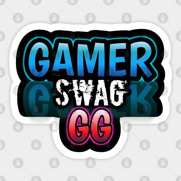 Gamer Swag GG - Gamer - Sticker | TeePublic