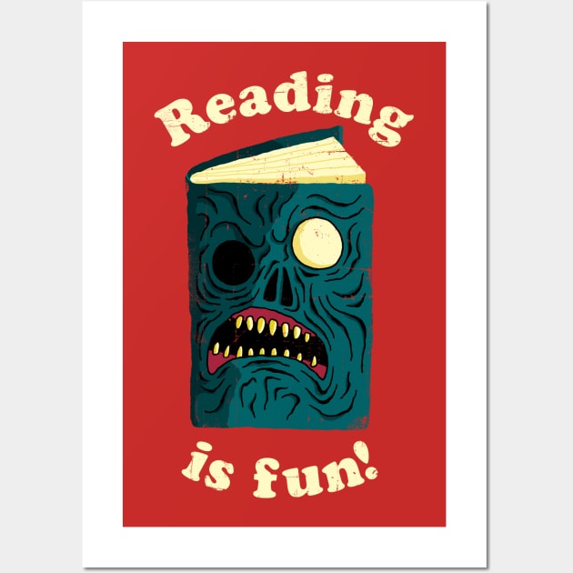 Book: Reading Is Fun - Horror Book - Posters and Art Prints | TeePublic