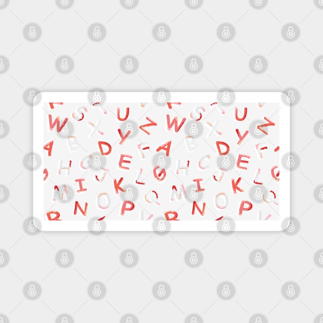 Alphabet letter pattern - Alphabet Letters - Magnet | TeePublic