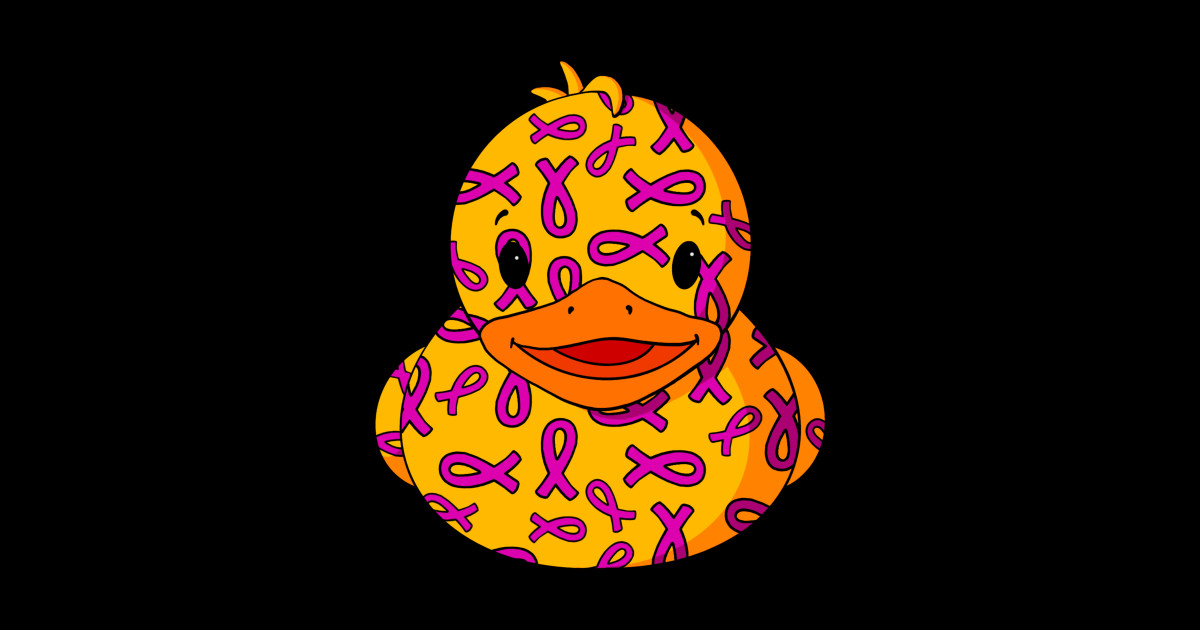 Ribbons Pattern Rubber Duck - Awareness Ribbon Pattern - Sticker ...