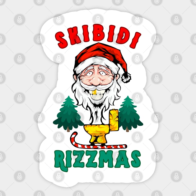 Skibidi Rizzmas Original Design - Skibidi Rizzmas - Sticker | TeePublic