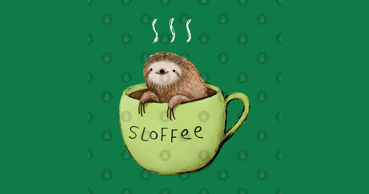 Sloffee - Sloth - T-Shirt | TeePublic