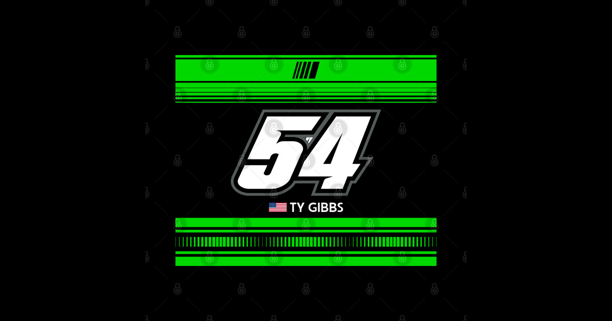 Ty Gibbs #54 2025 NASCAR Design - Ty Gibbs - Sticker | TeePublic