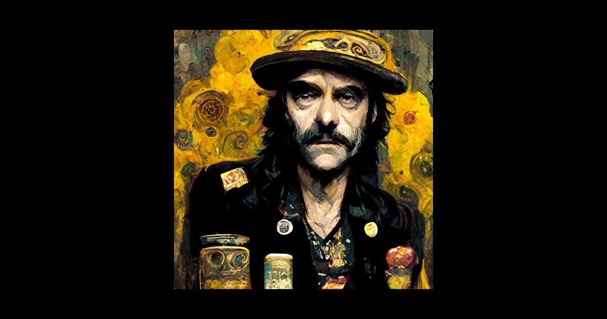 Klimt's Bar with Lemmy - Lemmy Kilmister - Sticker | TeePublic