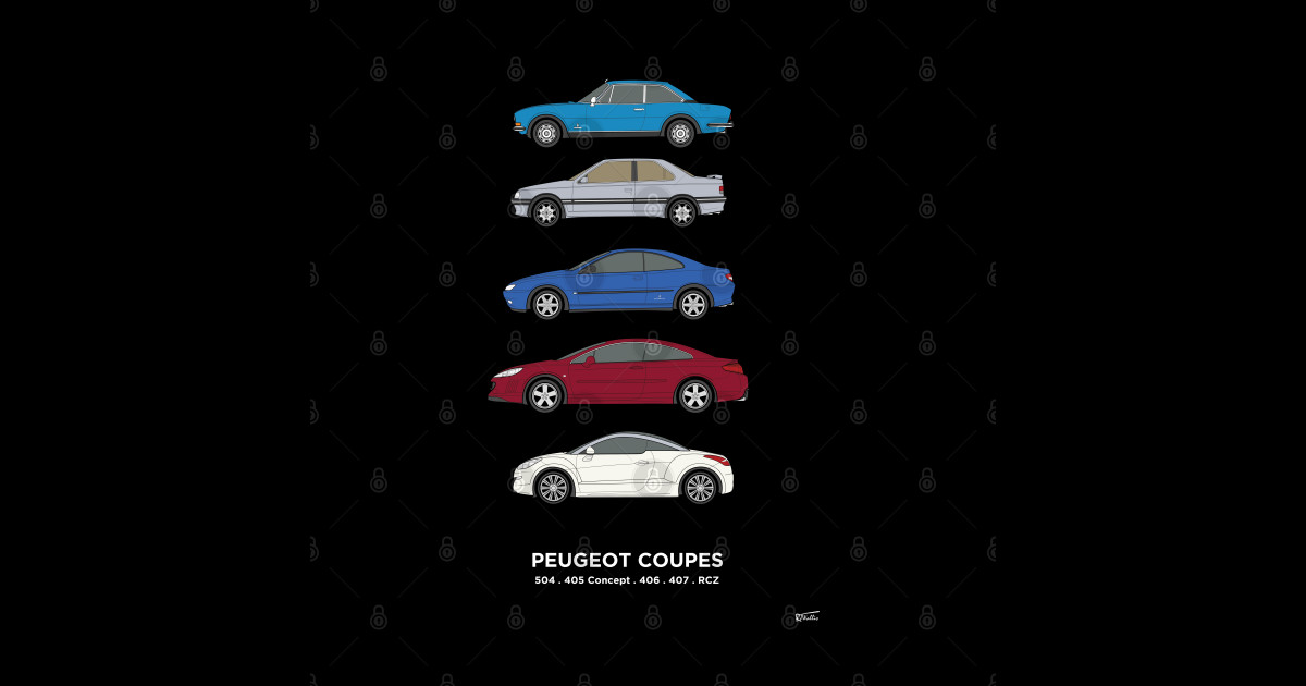 Peugeot Coupe classic car collection - Cars - Posters and Art Prints ...