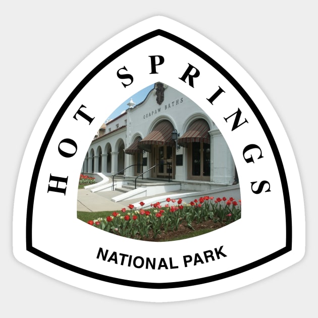 Hot Springs National Park shield - National Park - Sticker | TeePublic