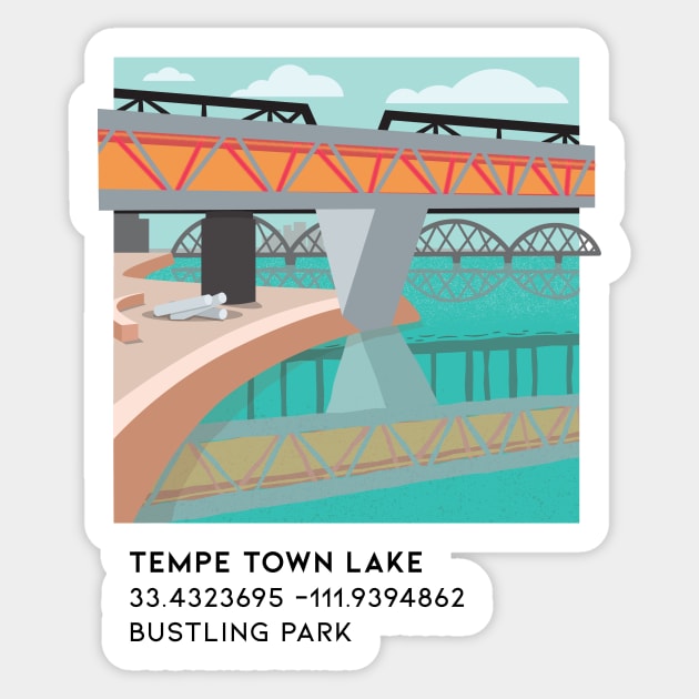 Tempe Town Lake - Tempe Arizona - Sticker | TeePublic