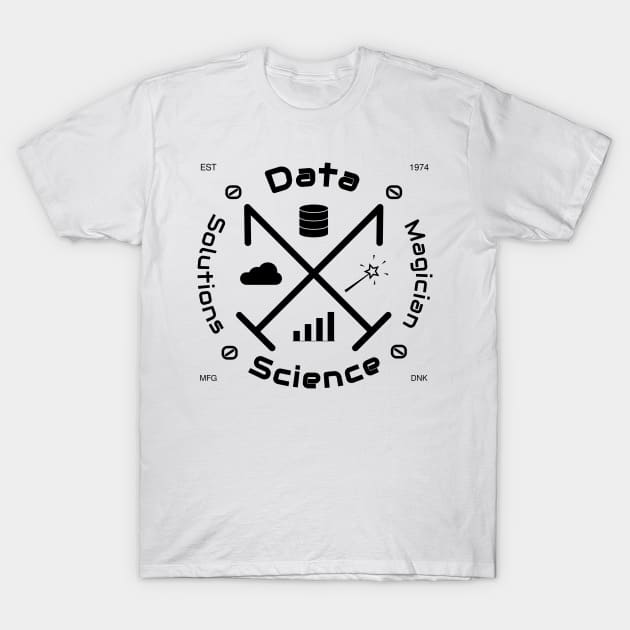 Data Science Solutions Magician | Vintage Retro Hipster Logo Black ...