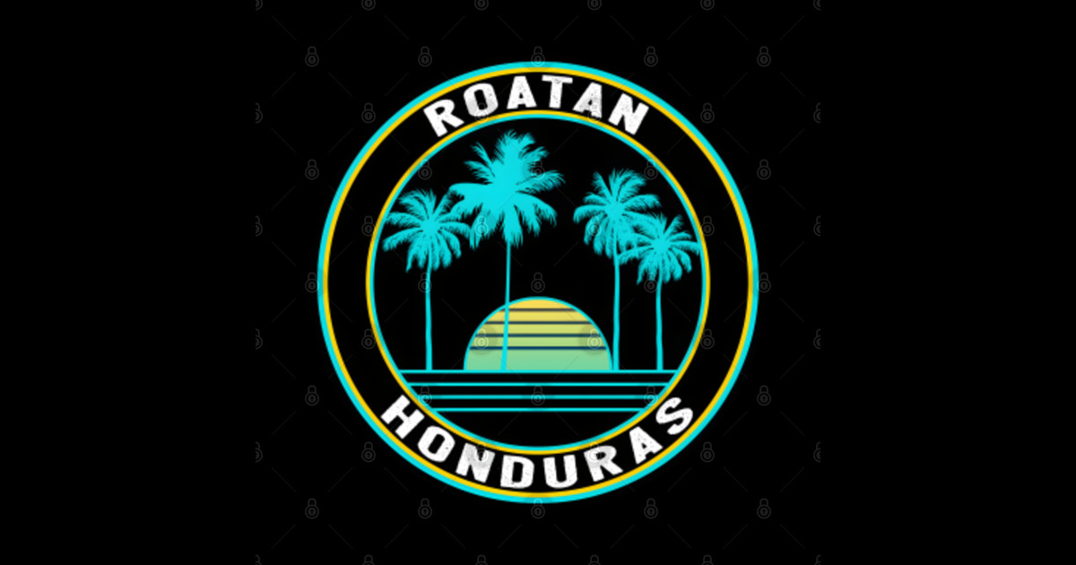 Roatan Honduras Surf Beach Ocean Surfing Waves - Roatan - Sticker | TeePublic