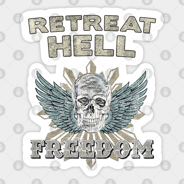 RETREAT HELL Vintage Marine Corps slogan emblem insignia - Retreat Hell ...