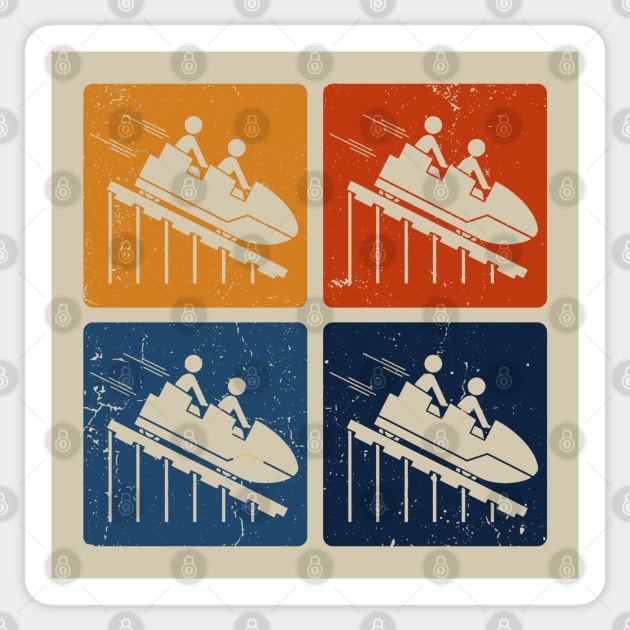 Vintage Roller Coaster Fan - Roller Coaster - Sticker | TeePublic