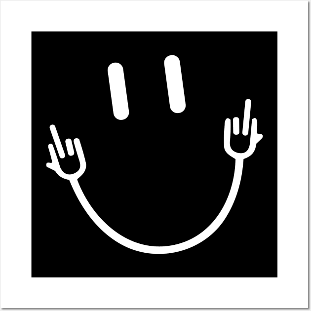 Smile Face Middle Finger Funny Sarcasm Meme Quote - Smile Face Middle ...