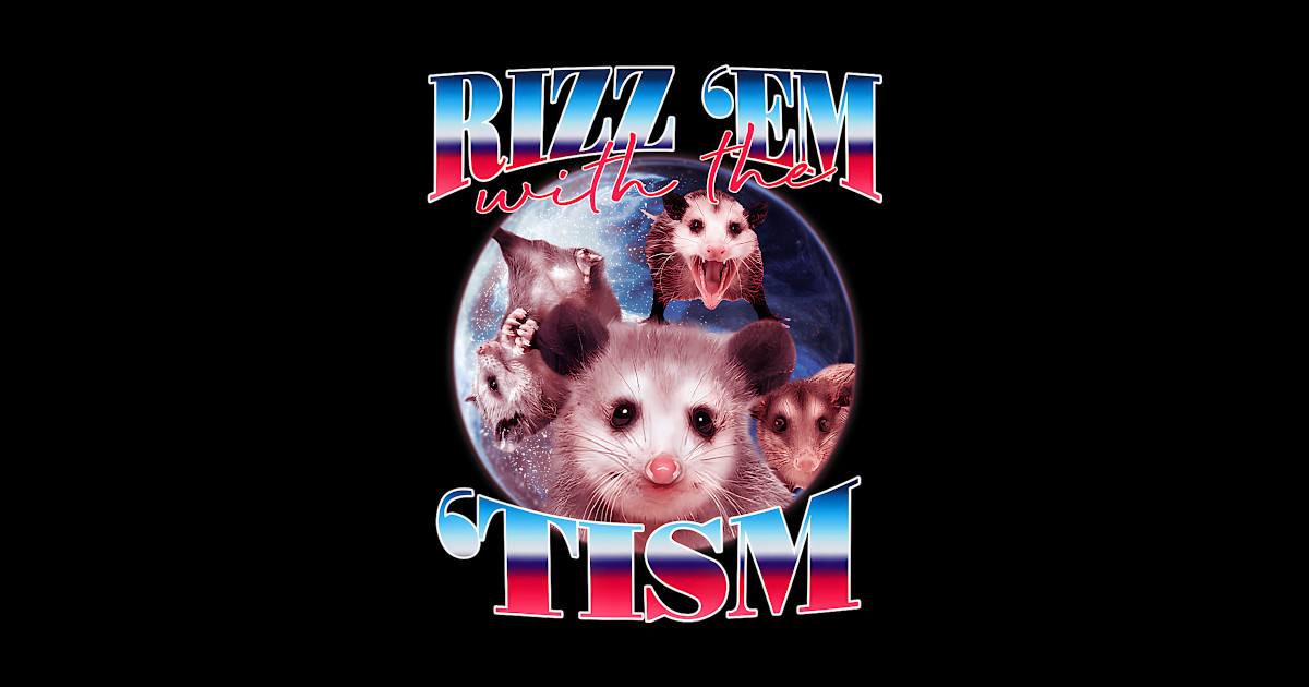 Autism Funny Rizz Em With The Tism Opossum - Rizz Em With The Tism ...