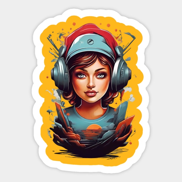 cute girl face - Cute Girl Face - Sticker | TeePublic