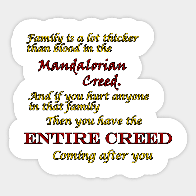 Beware the Creed - Trisk - Sticker | TeePublic