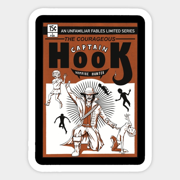 Captain Hook Comic Cover - Peter Pan - Sticker | TeePublic