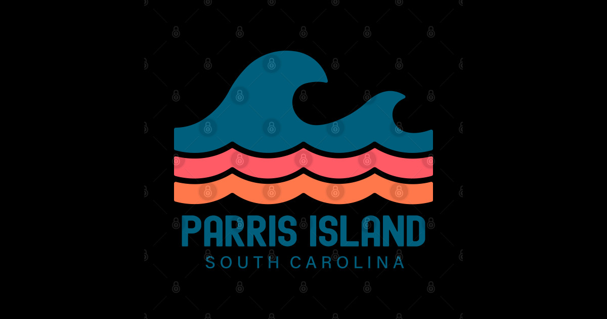 Parris Island South Carolina Vintage Wave - Parris Island - Hat | TeePublic