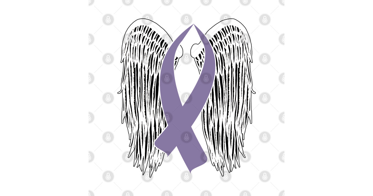 Winged Awareness Ribbon (Light Purple) - Awareness Ribbon - T-Shirt ...