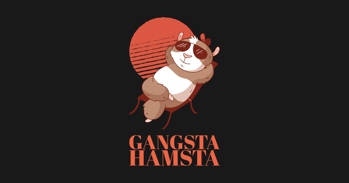 Hamster - Gangsta Hamsta - Hamster - Magnet | TeePublic