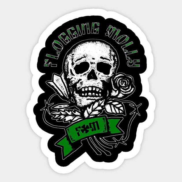 Flogging Skull - Flogging Molly - Sticker | TeePublic