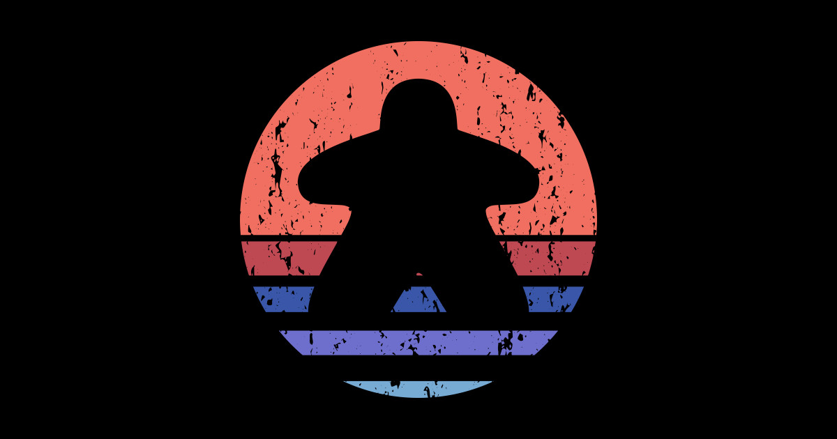 Retro Board Game Meeple - Board Game - Sticker | TeePublic